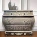 Hand-painted Gray Bombay Chest: Floral Accent French Dresser - Etsy