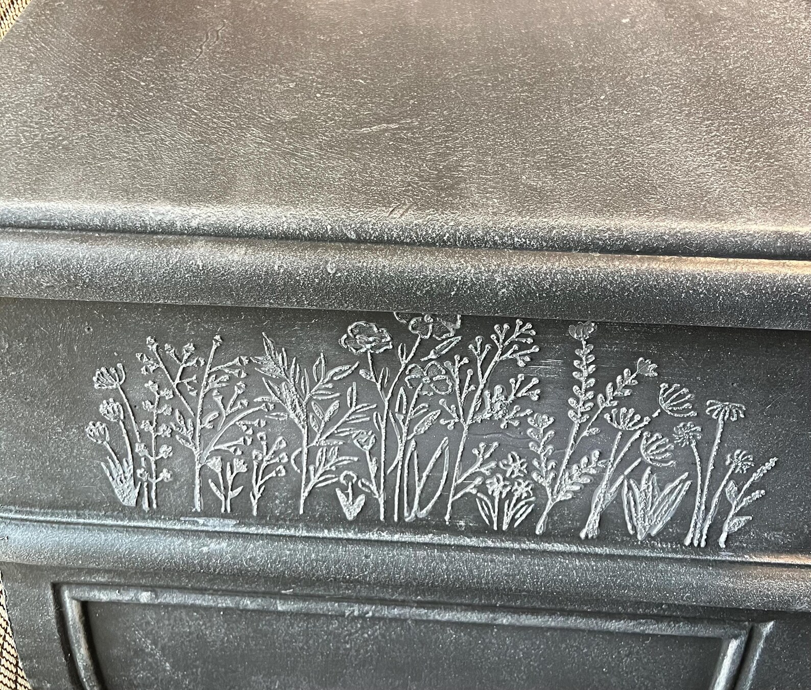 Hand-painted Gray Bombay Chest: Floral Accent French Dresser - Etsy
