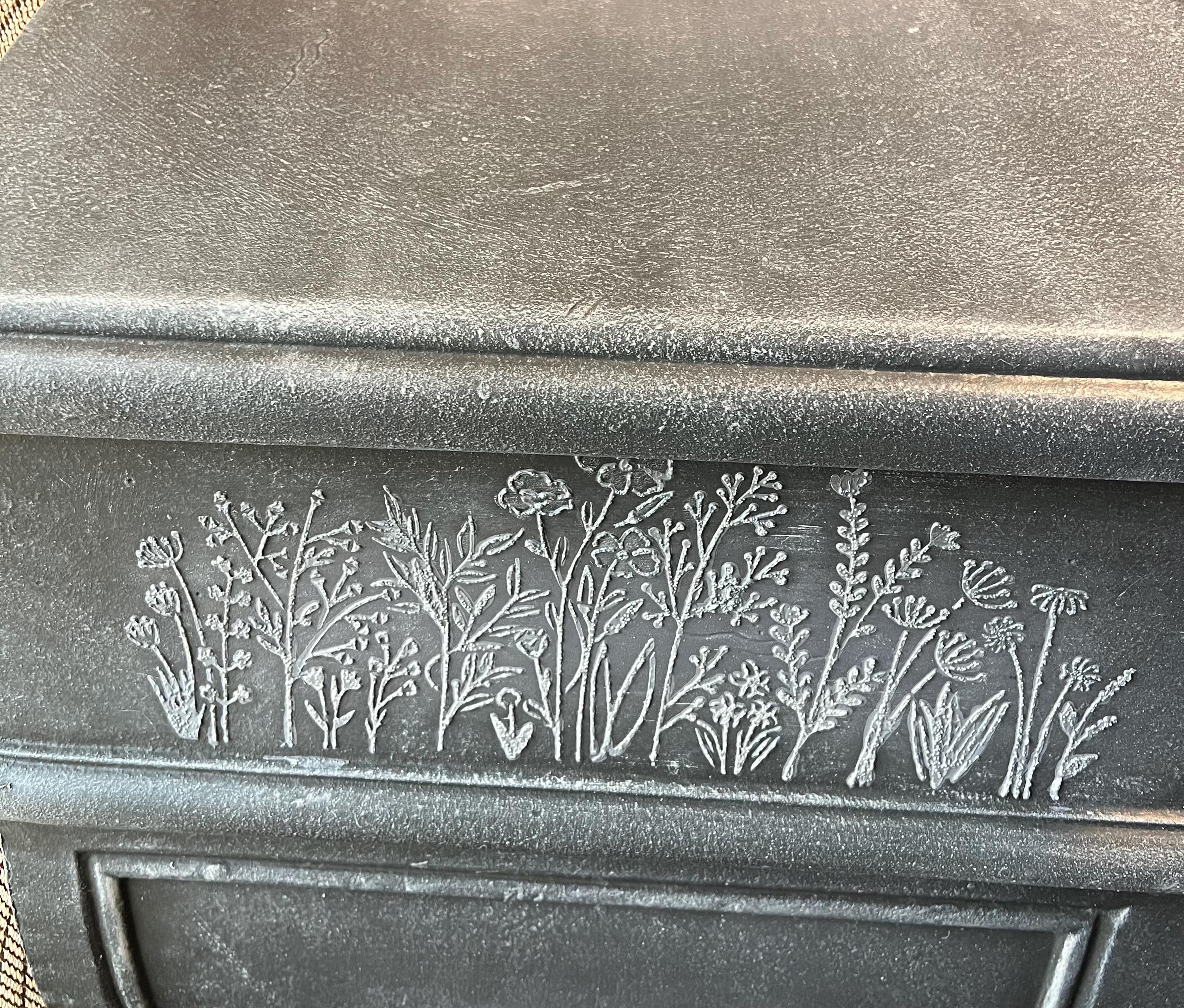 Hand-painted Gray Bombay Chest: Floral Accent French Dresser - Etsy