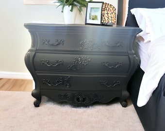SOLD SOLD Black Bombay Dresser Antique Black Dresser Etsy
