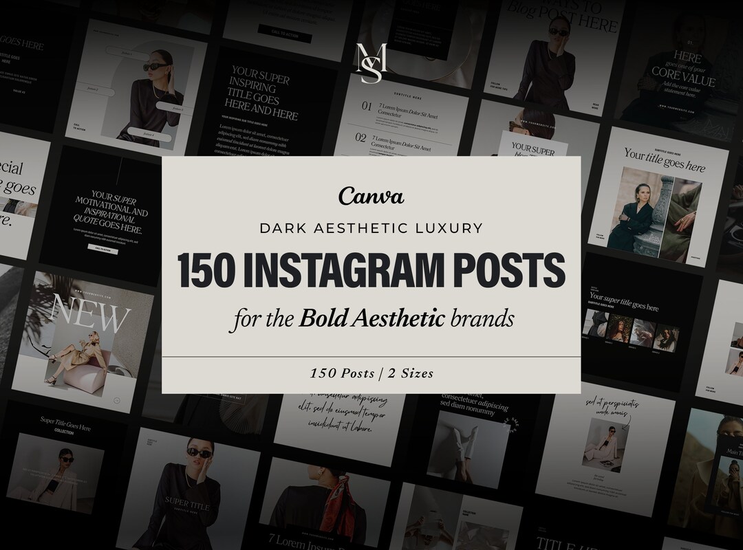 150 Aesthetic Instagram Post Template Canva, Luxury Instagram Template ...
