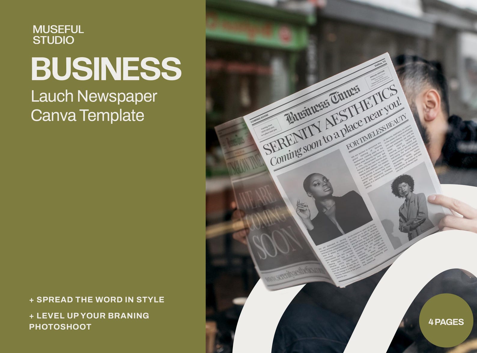 Med Spa Canva Business Newspaper Template, Custom Newspaper for ...
