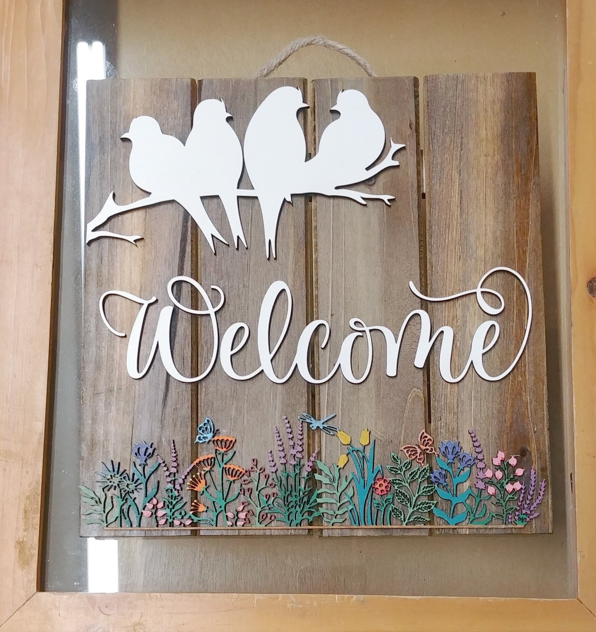 Floral and Birds Welcome Sign - Etsy