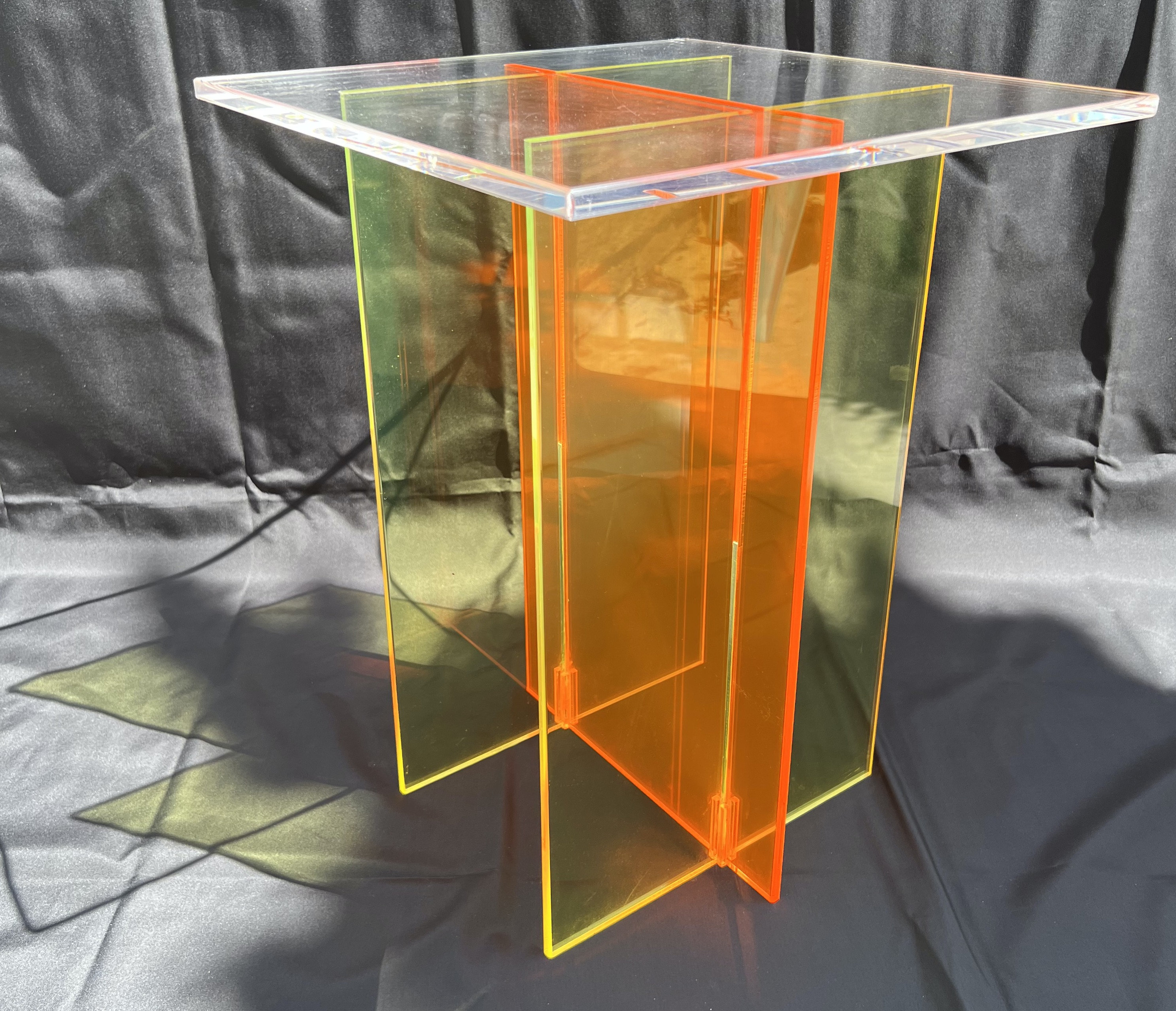 1980s Tricolor Lucite Table - Etsy