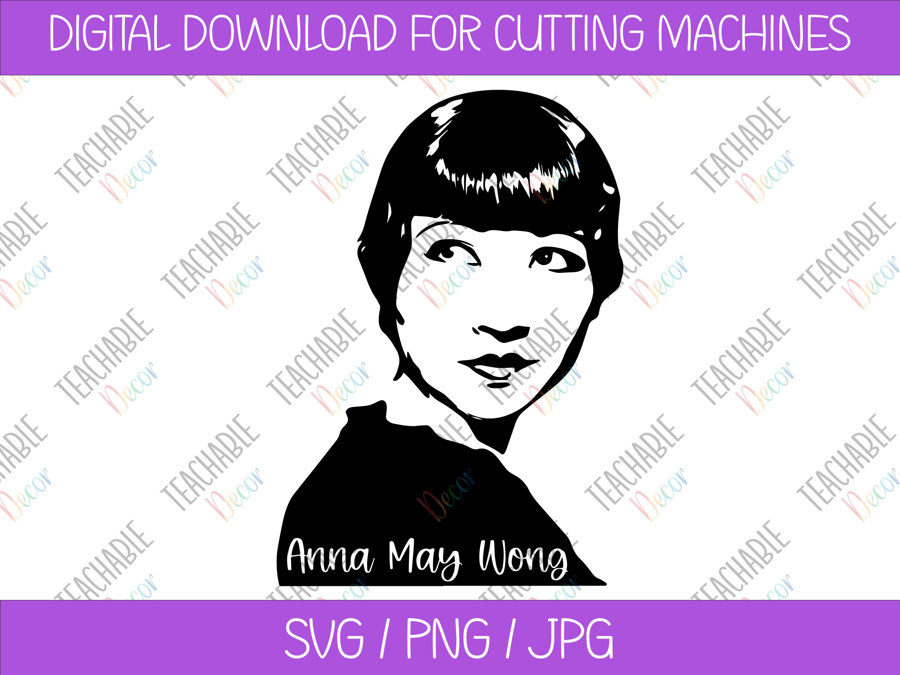Anna May Wong SVG / Anna May Wong Silhouette / Asian American Icon ...
