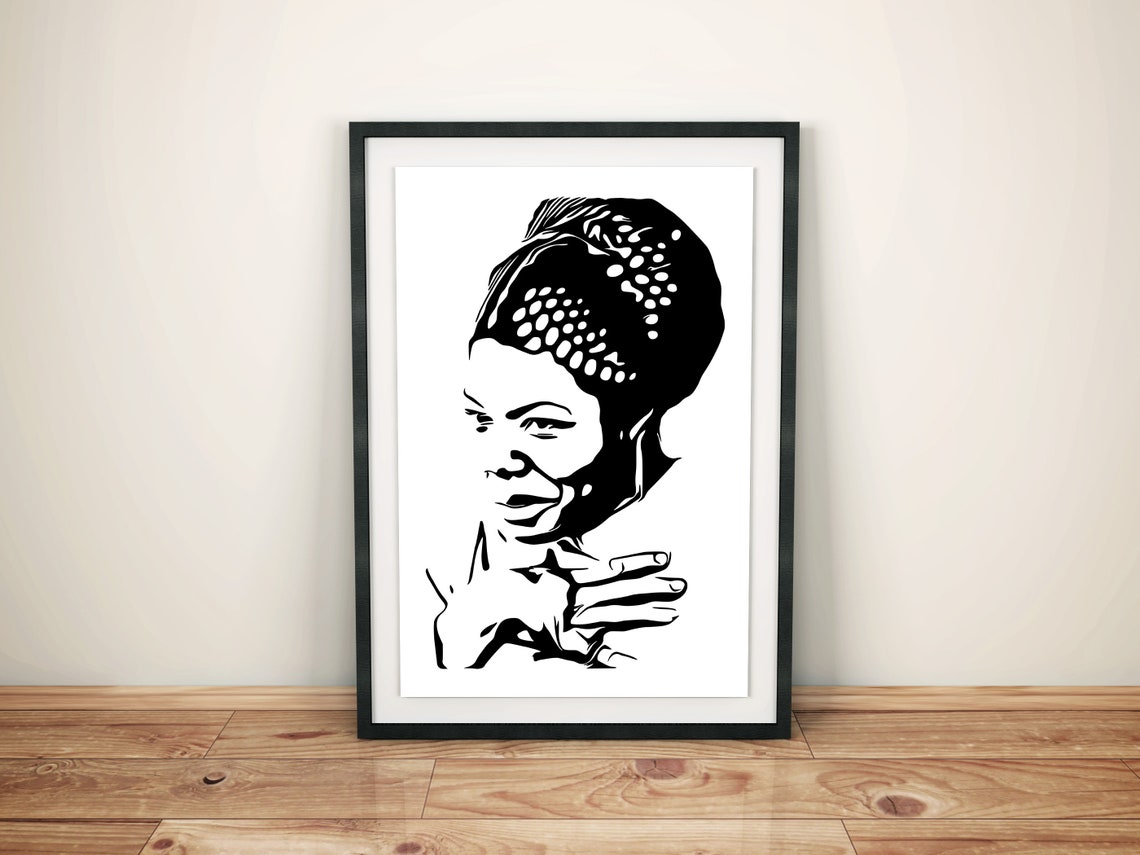 Maya Angelou SVG / Digital Download / Vector Art / Black History ...