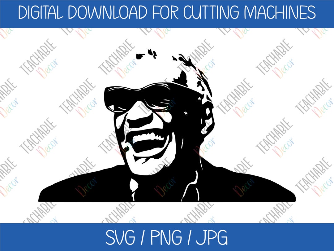 Ray Charles SVG / Jazz / Soul SVG / Digital Download / Vector Art ...