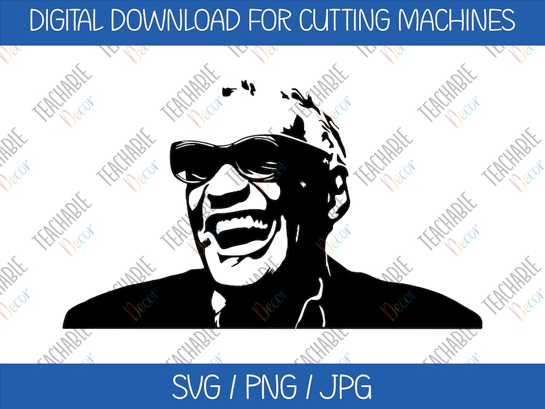 Ray Charles SVG / Jazz / Soul SVG / Digital Download / Vector Art ...