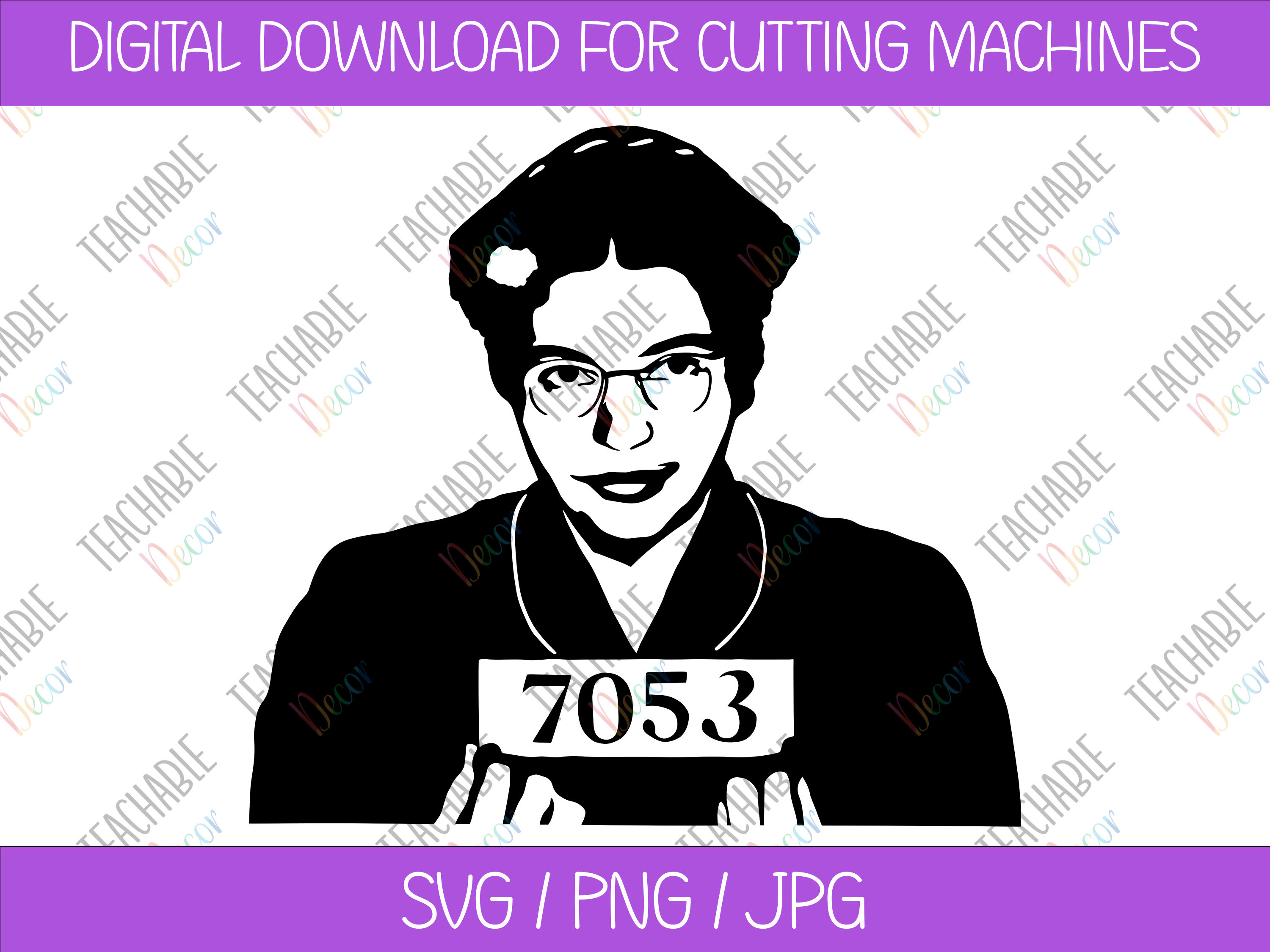 Rosa Parks SVG / Digital Download / Vector Art / Black History / SVG ...