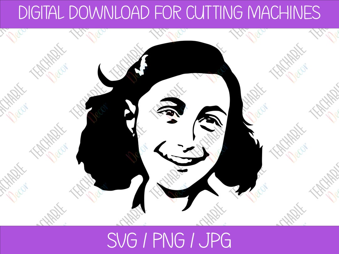 Anne Frank SVG / Digital Download / Vector Art / Jewish History ...
