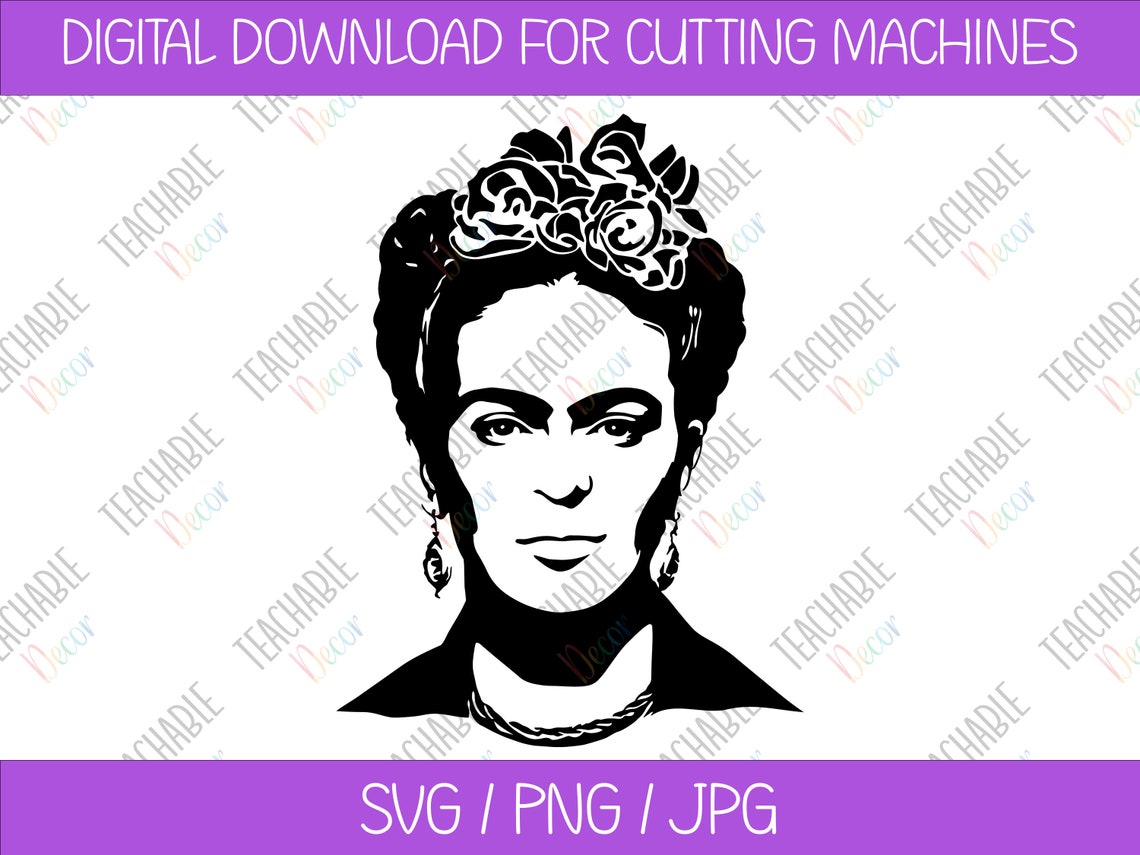 Frida Kahlo SVG / Frida Kahlo Silhouette / Mexican / Latina / Artist ...