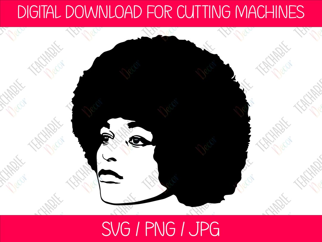 Angela Davis SVG / Feminist / African American SVG / Black History ...