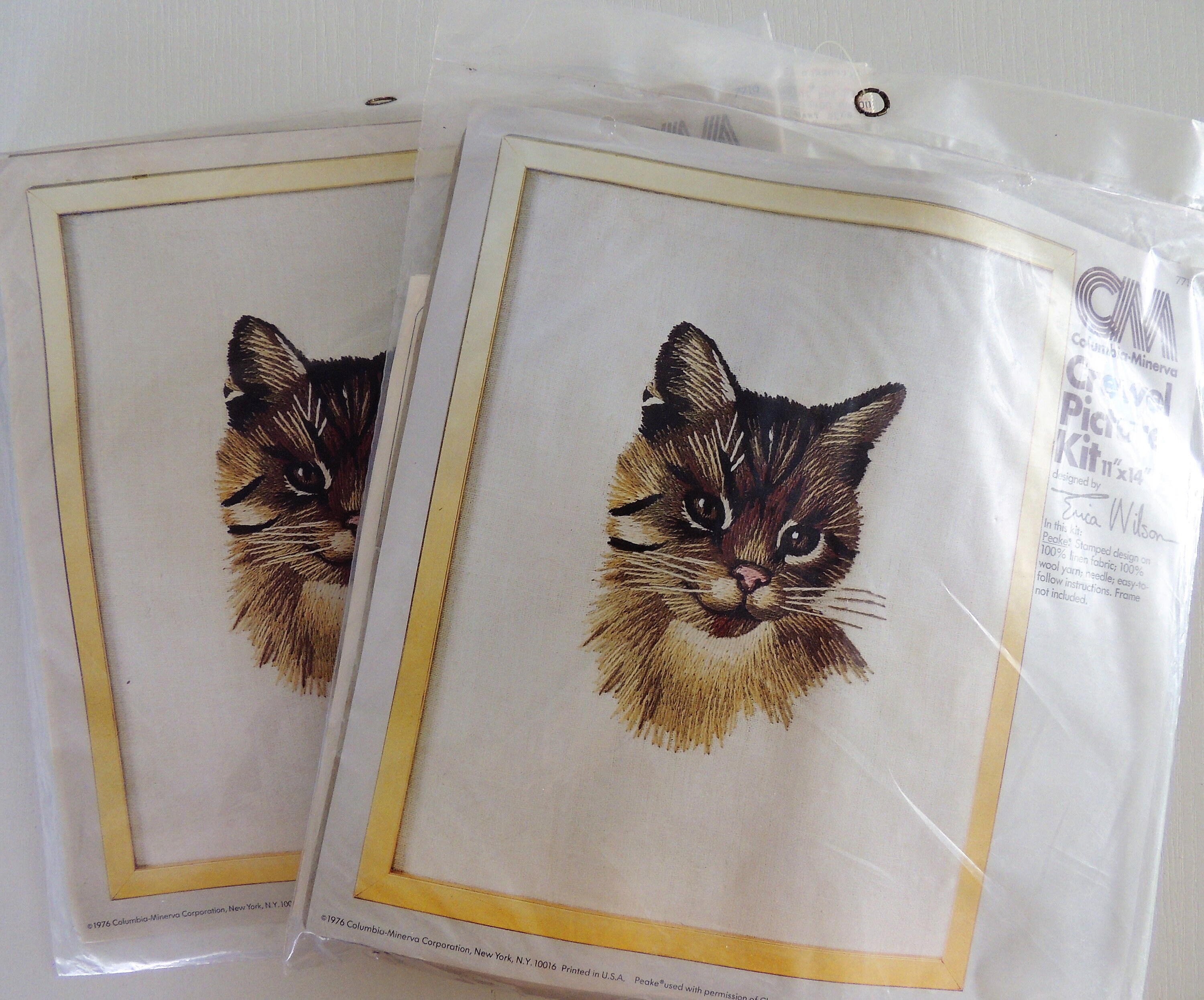 Siamese Cat Crewel Kit by Columbia Minerva 1970s NOS Embroidery Project ...