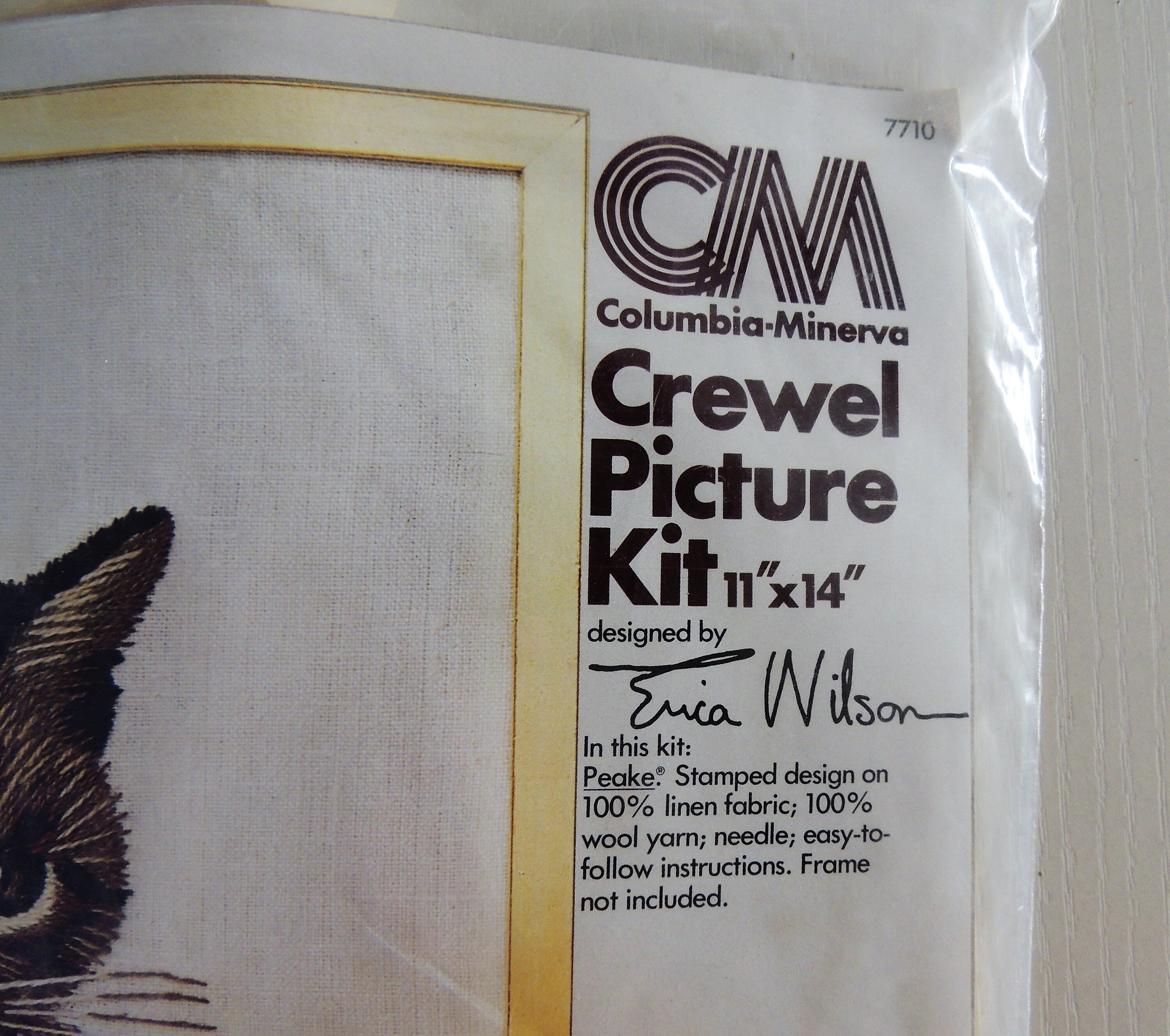 Siamese Cat Crewel Kit by Columbia Minerva 1970s NOS Embroidery Project ...