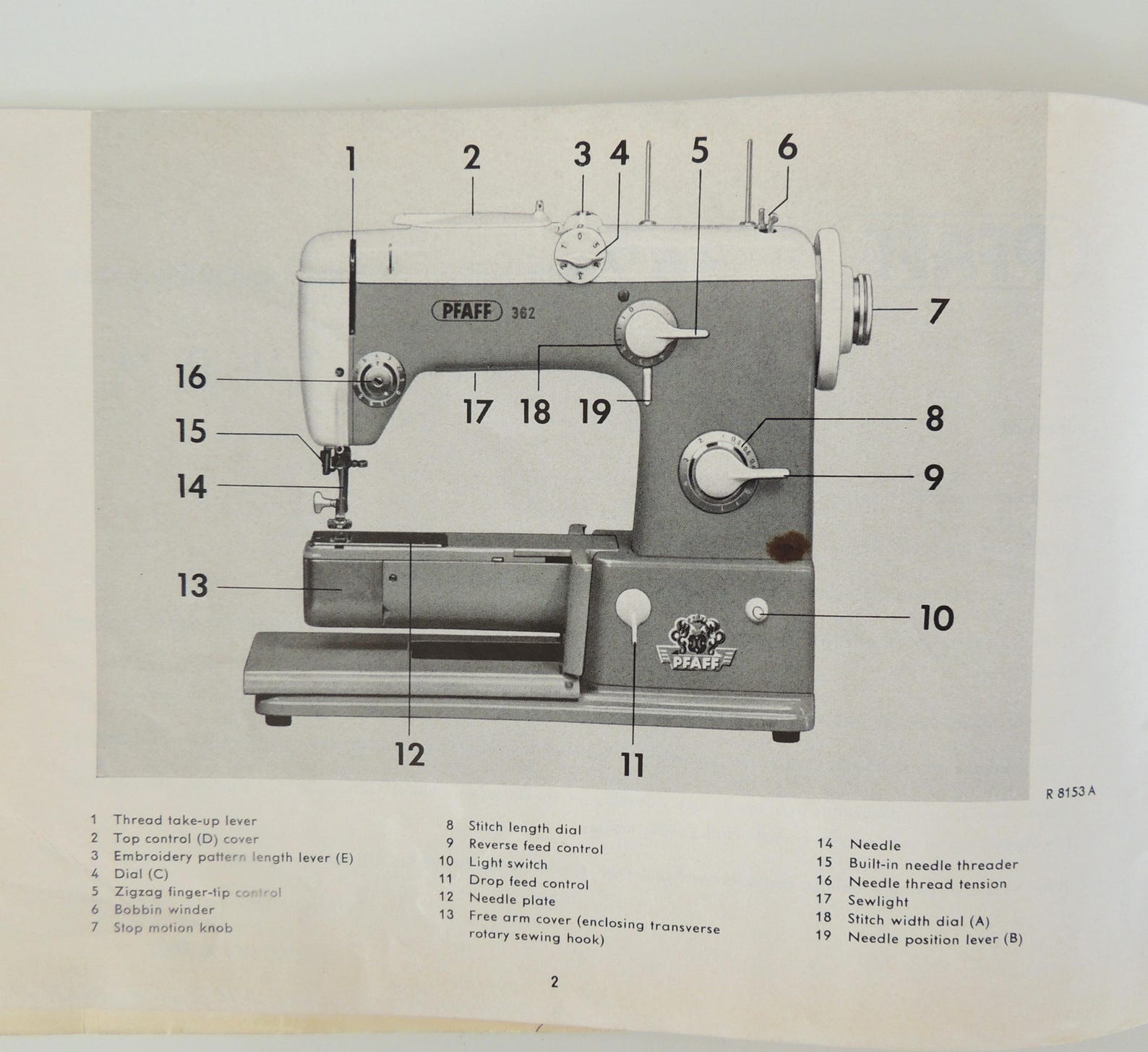 1966 Pfaff 362-261 Sewing Machine Instruction Book | Owner's Manual ...