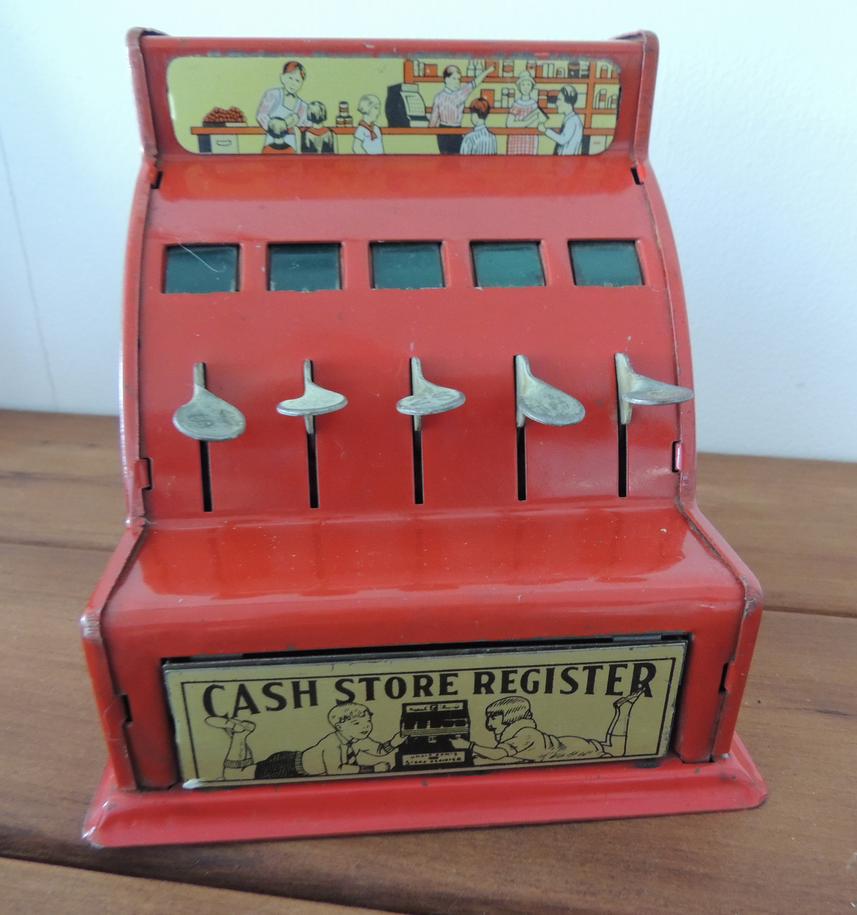 1940s Durable Toy Cash Register Vintage Tin Toy Miniature Play Money ...