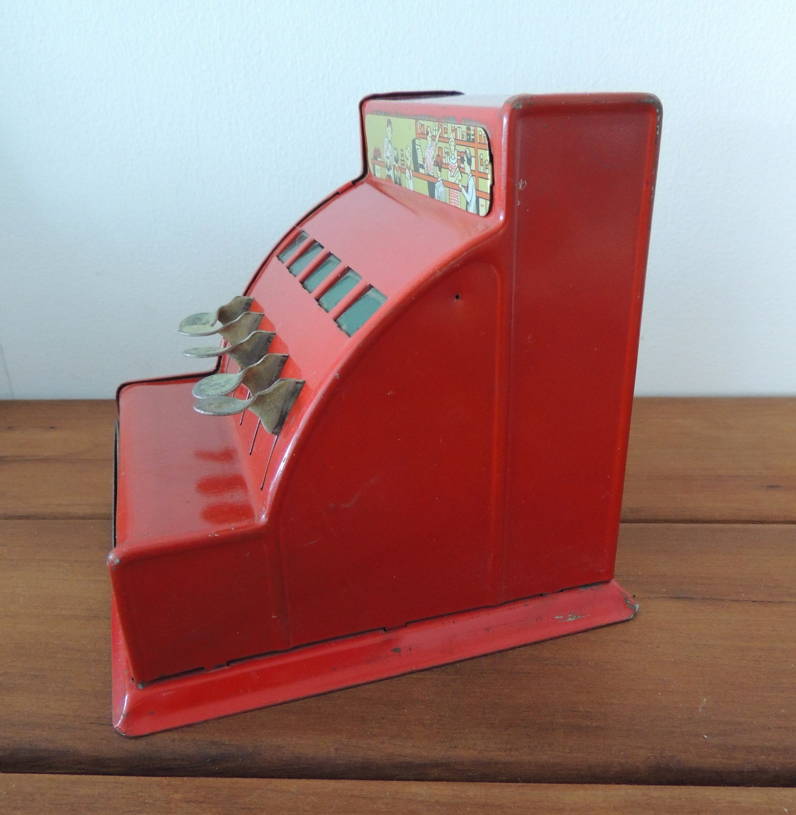 1940s Durable Toy Cash Register Vintage Tin Toy Miniature Play Money ...