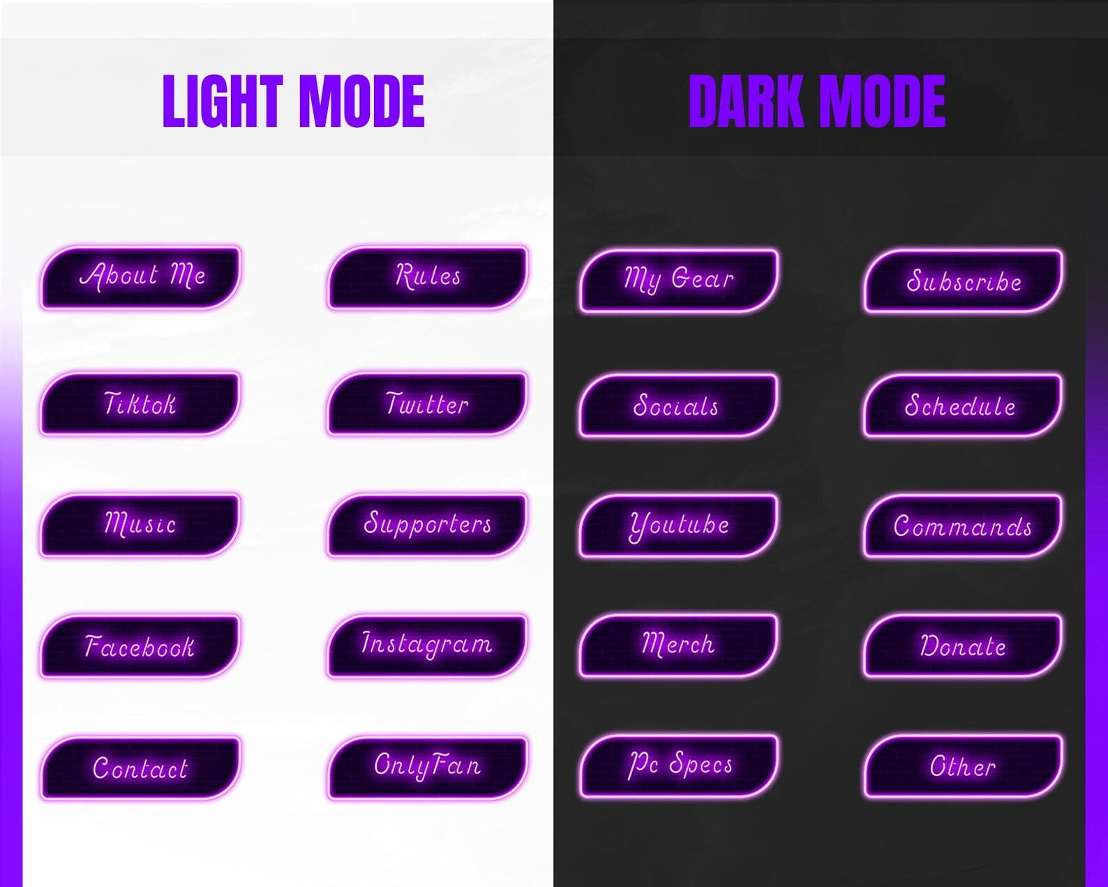VICE CITY NEON [panel Pack] Designed for Twitch, Kick, Streamers - Etsy