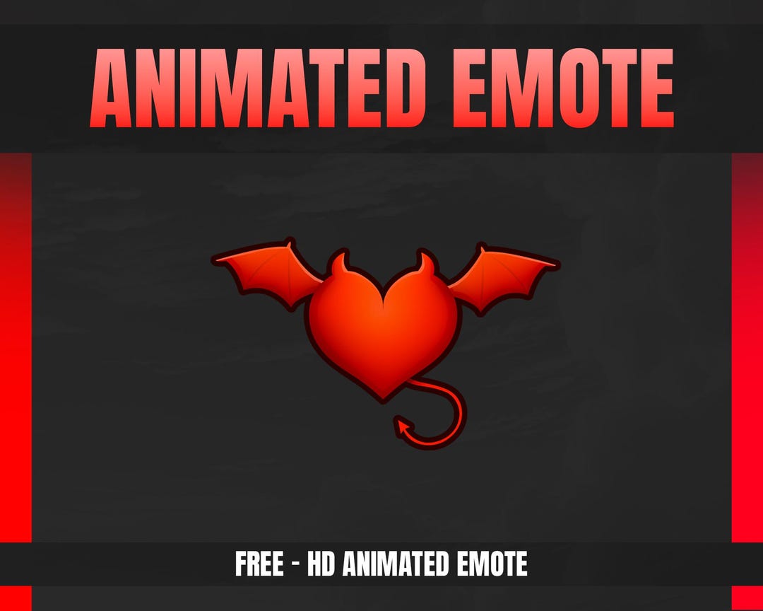 RED DEMON HEART [ Animated Emotes ] Designed for Twitch, Discord, Sub ...
