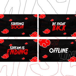 ANIMATED STREAM PACK - Akatsuki - Twitch Youtube Facebook Gaming Obs ...