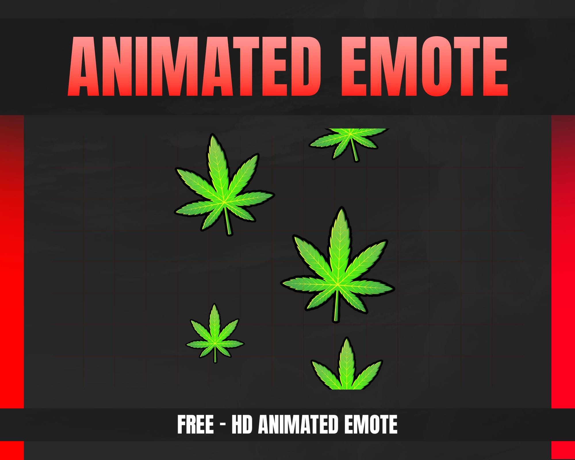 RAIN of CANNABIS LEAVES [ Animated Emotes ] Designed for Twitch ...