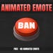 RED BAN BUTTON [ Animated Emotes ] Designed for Twitch, Discord, Sub ...