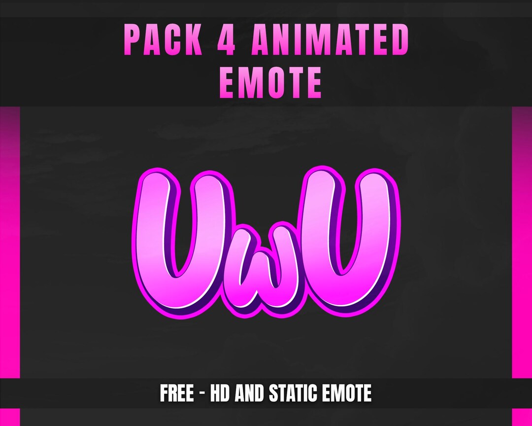 TEXTE UWU ROSE [ Animated Emotes ] Designed for Twitch, Discord, Sub ...