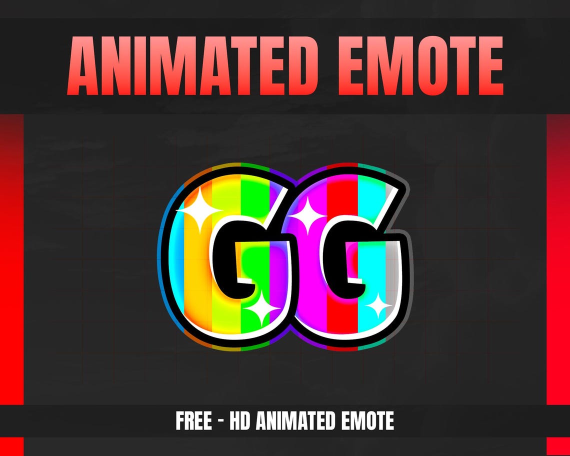 EMOTE Animé GG, Avec 9 Emotes Statiques. Conçu Pour Twitch, Discord ...