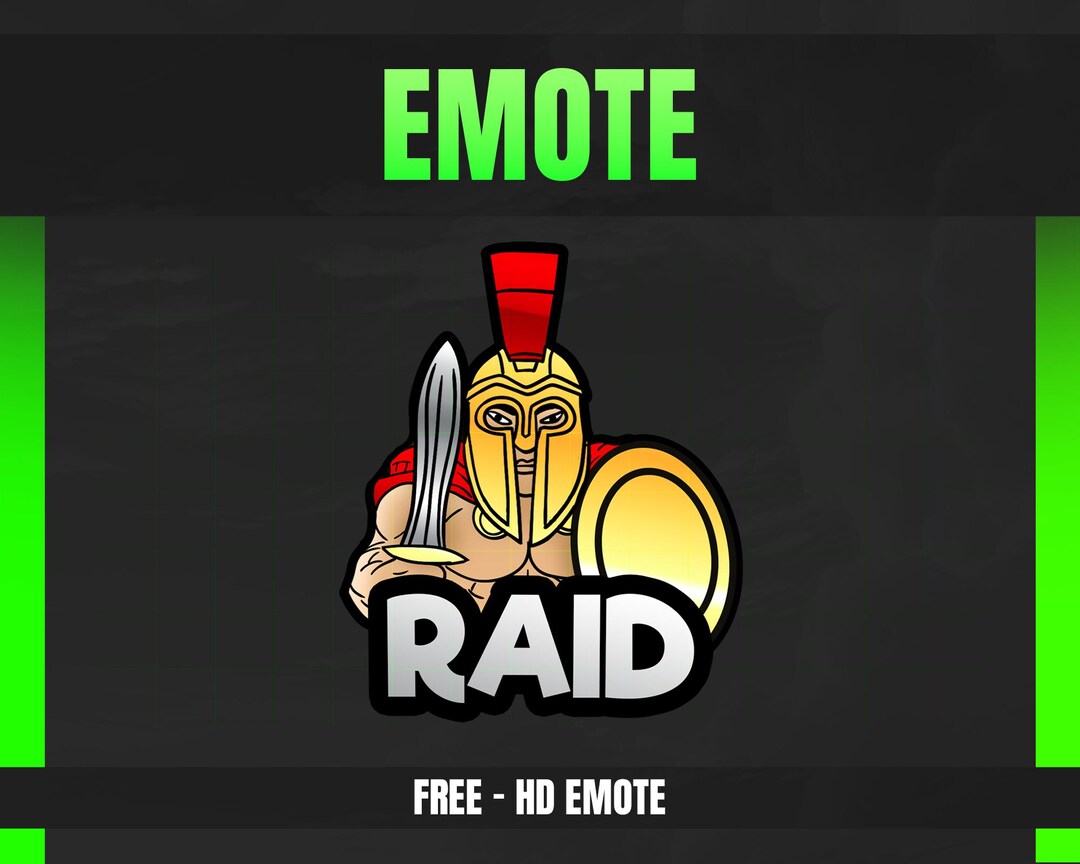 RAID VIEWER SPARTAN Emotes Designed for Twitch, Discord, Sub, Streamers ...