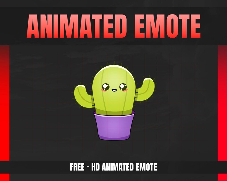 CACTUS DANCE CUTE [ Animated Emotes ] Designed for Twitch, Discord, Sub ...