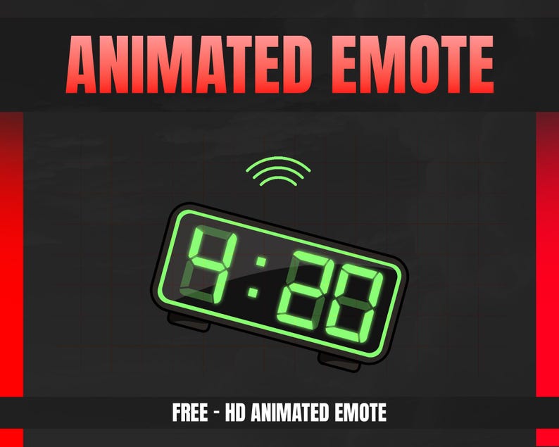 ALARM CLOCK 420 [ Animated Emotes ] Designed for Twitch, Discord, Sub ...