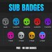 SKULL BADGES [ Sub Badges ] Designed for Twitch, Discord, Sub ...