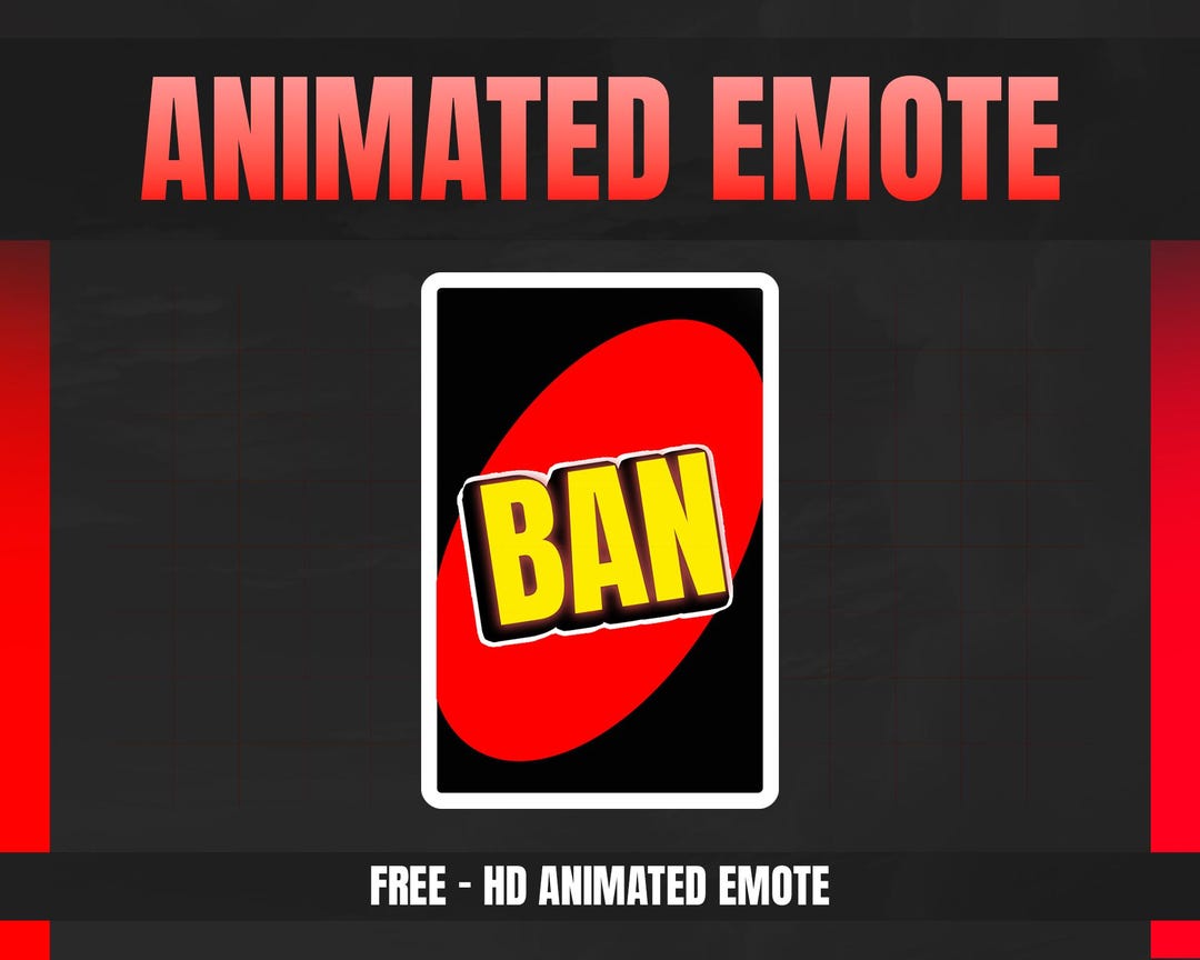 ANIMATED EMOTE BAN [ Emotes Animés ] Conçu Pour Twitch, Discord, Sub ...