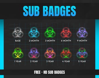 SKULL BADGES [ Sub Badges ] Designed for Twitch, Discord, Sub ...