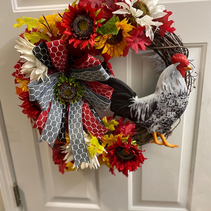 Rooster Wreath - Etsy