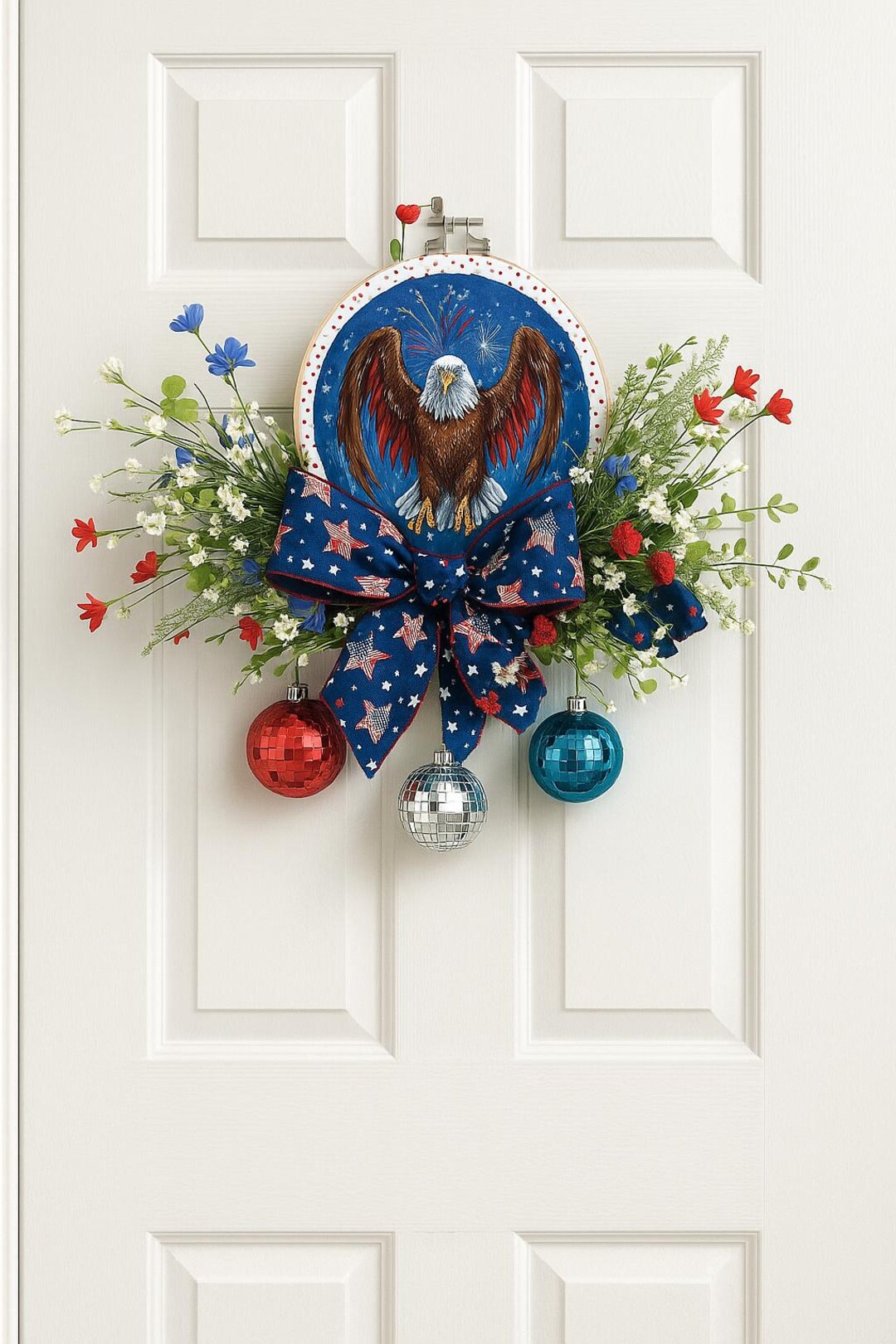 Patriotic Eagle Fireworks Rail Wreath – Americana 4th of July Decor - Etsy