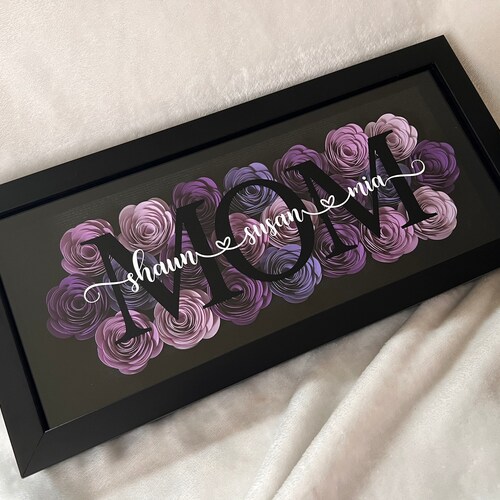 Mom Shadow Box Christmas Gift Home Decor Heart Shadow Box - Etsy