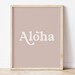 Pink Aloha Print, Printable Aloha Wall Art, Pink Beach Nursery Decor ...