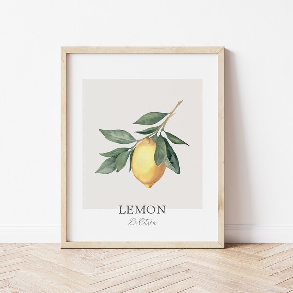 Lemon Print - Etsy