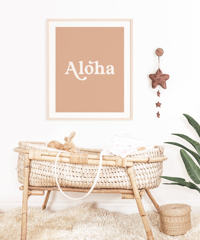 Aloha Print Printable Summer Decor Boho Beach Nursery Decor - Etsy