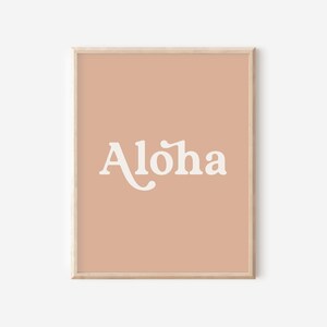 Aloha Print, Printable Summer Decor, Boho Beach Nursery Decor, Hawaii ...