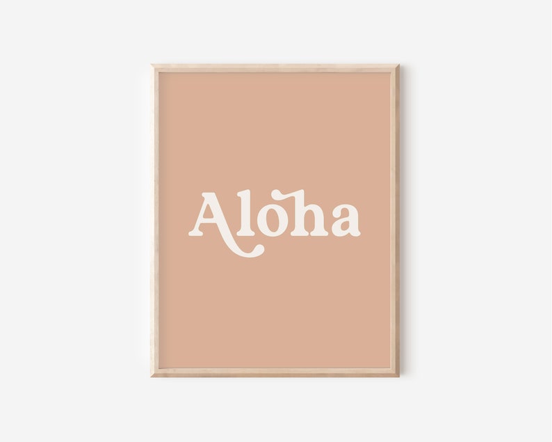 Aloha Print Printable Summer Decor Boho Beach Nursery Decor - Etsy