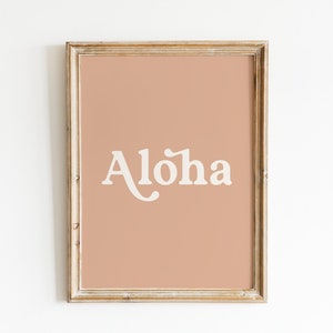 Aloha Print, Printable Summer Decor, Boho Beach Nursery Decor, Hawaii ...