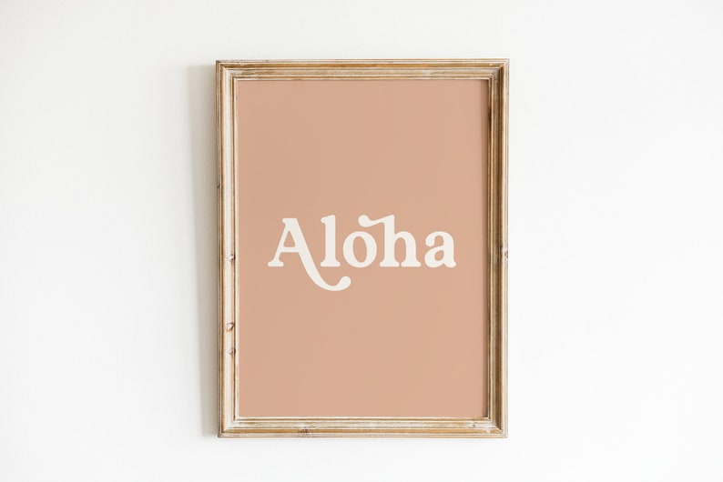 Aloha Print Printable Summer Decor Boho Beach Nursery Decor - Etsy