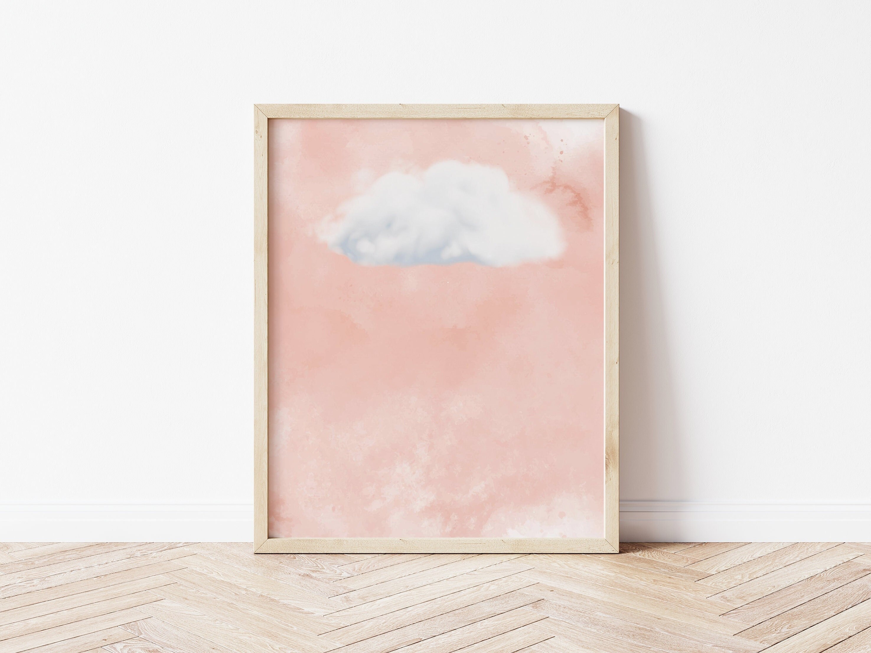 Pink Cloud Print Printable Pink Sky Wall Art Light Academia - Etsy