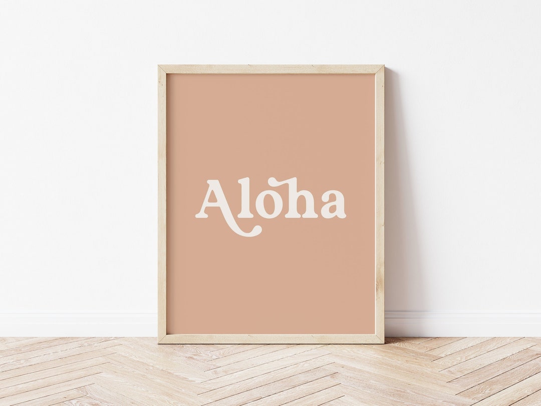 Aloha Print, Printable Summer Decor, Boho Beach Nursery Decor, Hawaii ...