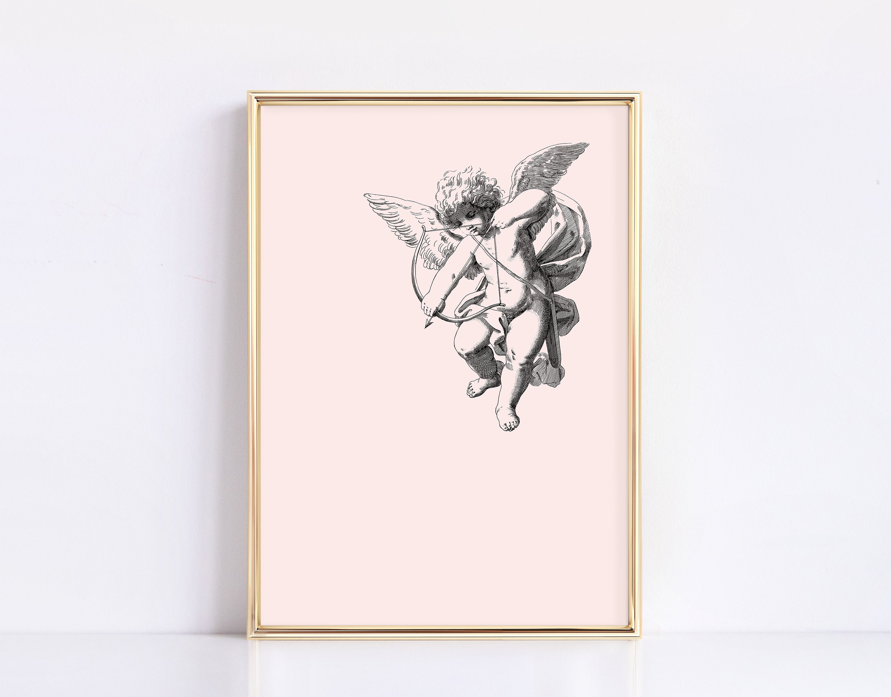 Minimalist Cupid Print Printable Valentines Day Decor Cupid - Etsy