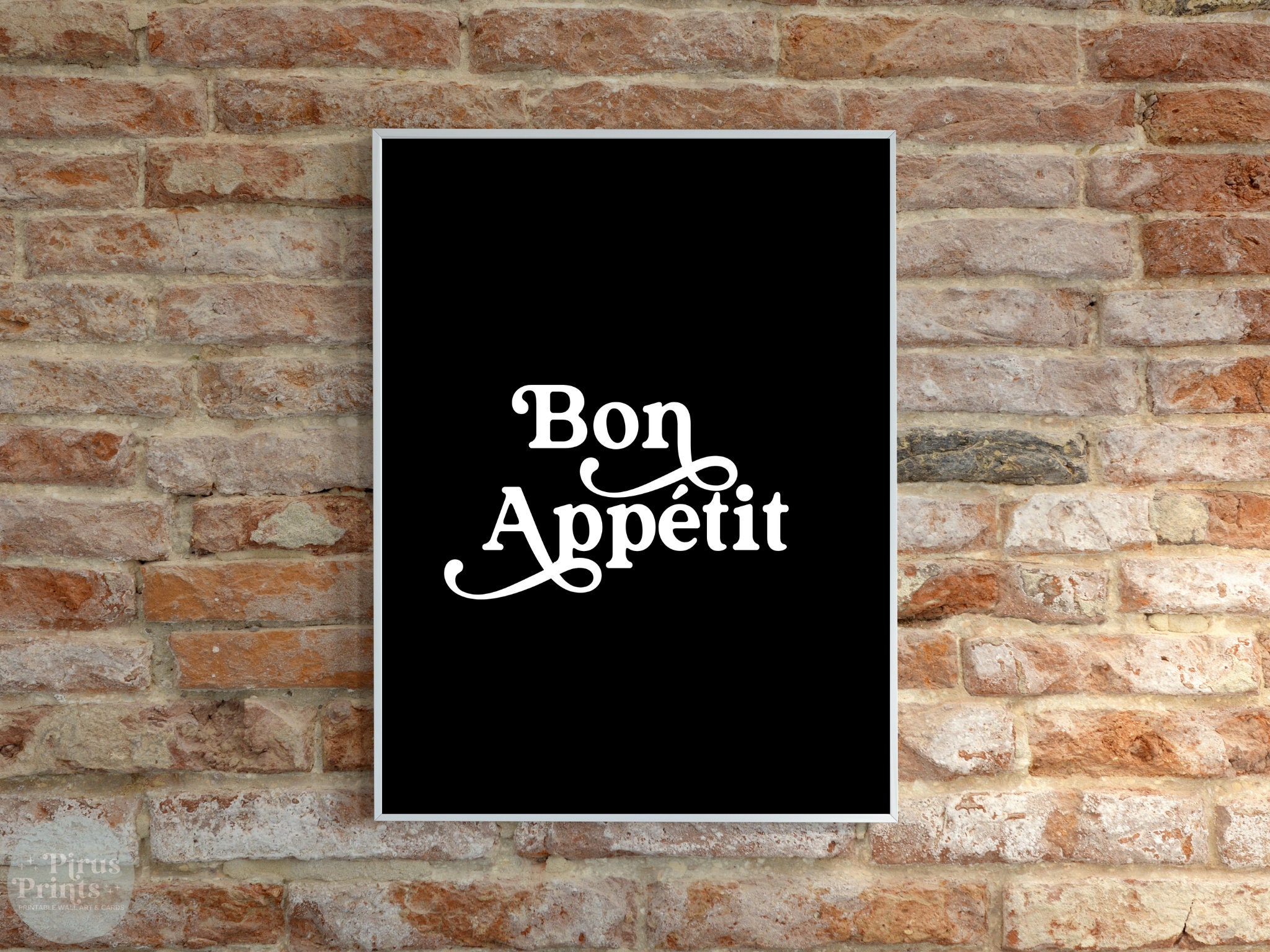 Bon Appetit Print Printable Kitchen Wall Art Dining Room - Etsy