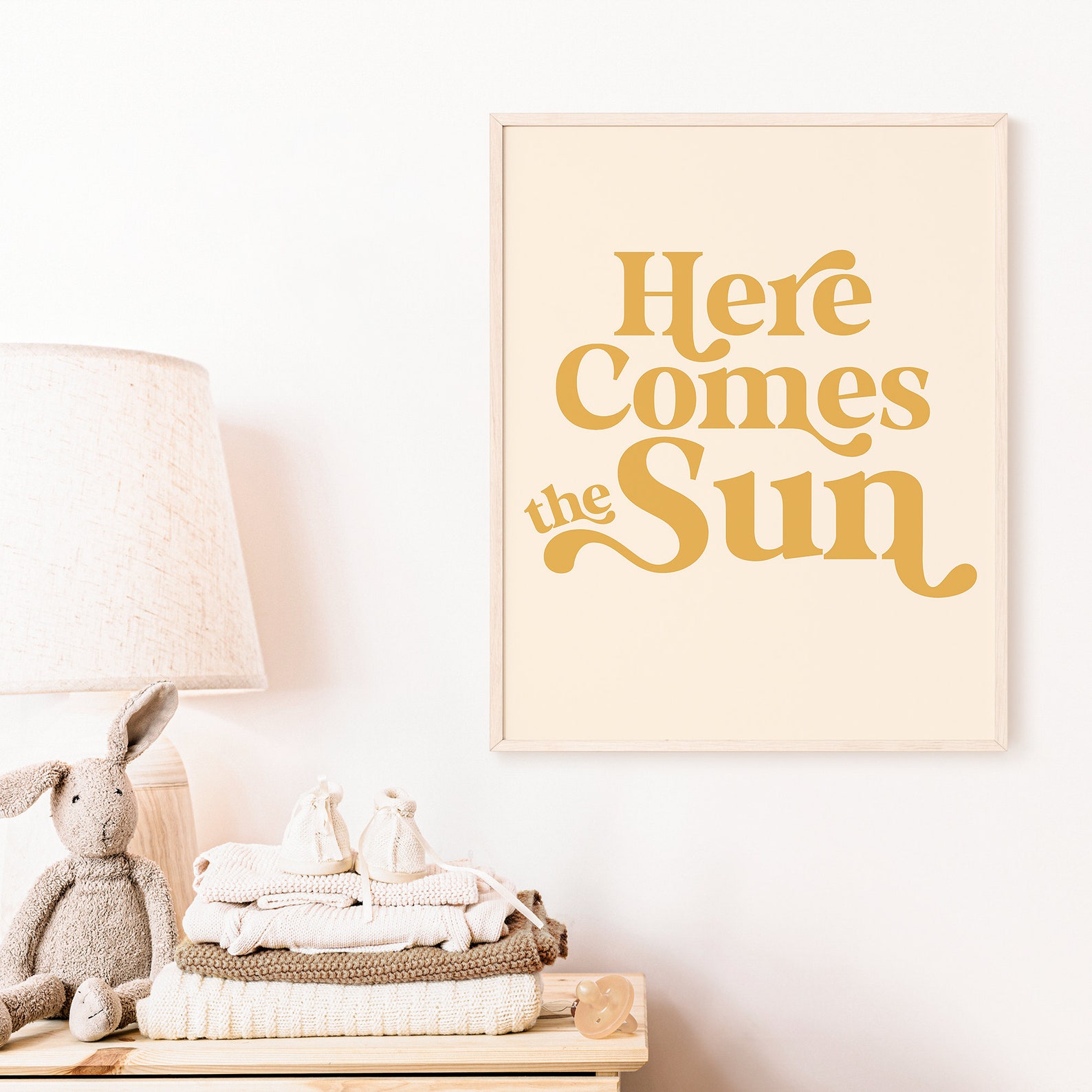 Here Comes the Sun Wall Art, Boho Summer Decor, Retro Beach Prints ...