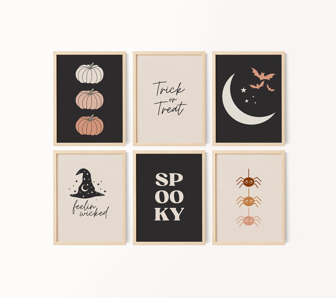 Halloween Decor Bundle Set, Set of 13 Printables, Halloween Gallery ...